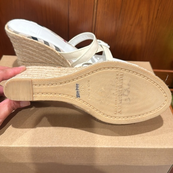 Burberry | Shoes | Burberry Wedge Sandals Espadrille | Poshmark